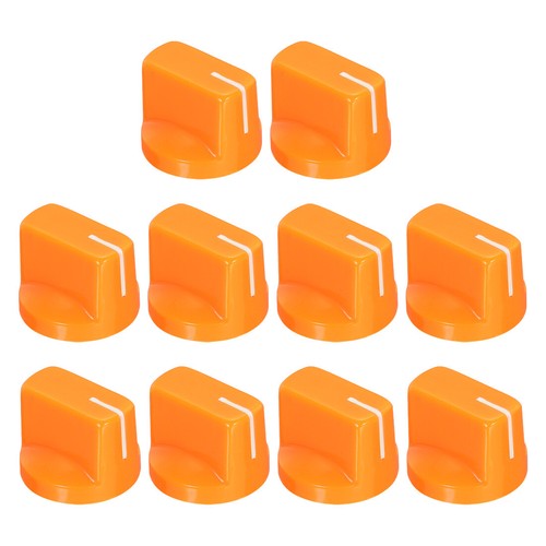 10Pcs 6.4mm Shaft Hole Pedal Knobs Pointer Control Knobs with Set Screw Orange | eBay