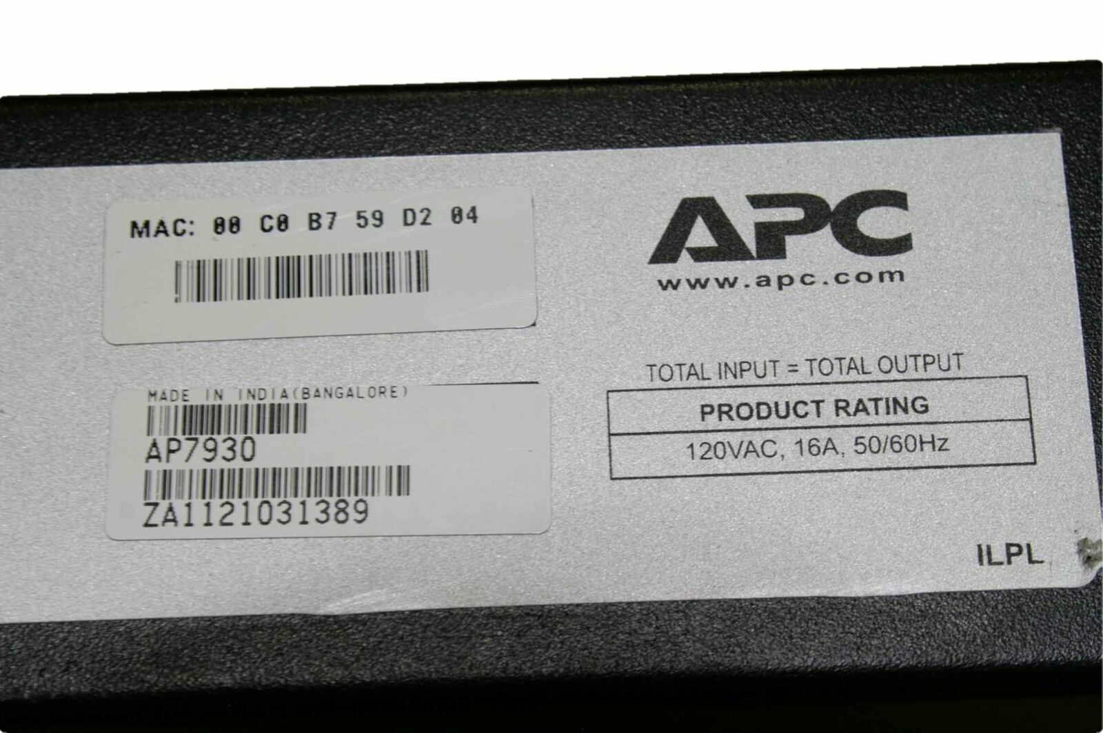 APC AP7930 24-Outlet Switched Rack Power Distribution PDU 120V 20A (3 ...
