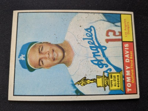 1961 Topps Baseball Card # 168 Tommy Davis - Los Angeles Dodgers (VG/EX ...
