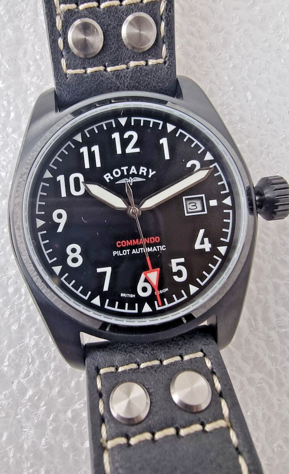 Rotary GS05474-19 Pilot Commando 21 jewel automatic new/boxed/WARRANTY ...
