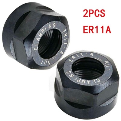 2X ER11A Type Collet Clamping Nut Chuck Holder ER11 A for CNC Lathe ...