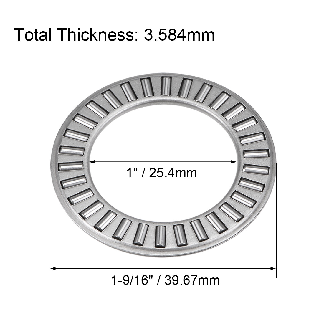 TC1625+2TRA Needle Roller Thrust Bearings with Washers 1"x1-9/16"x5/64 ...