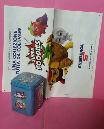 Super Foodies ESSELUNGA TIN BOX raccoglitore card BLU VUOTA NUOVA ...