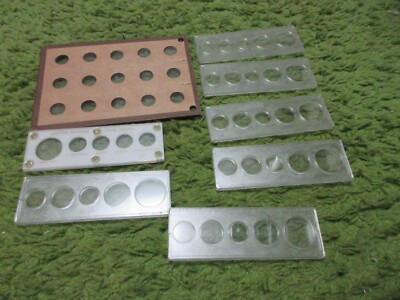 6 US Mint Set Coin Holders, White Capital type cents, Raymond Wayte etc ...