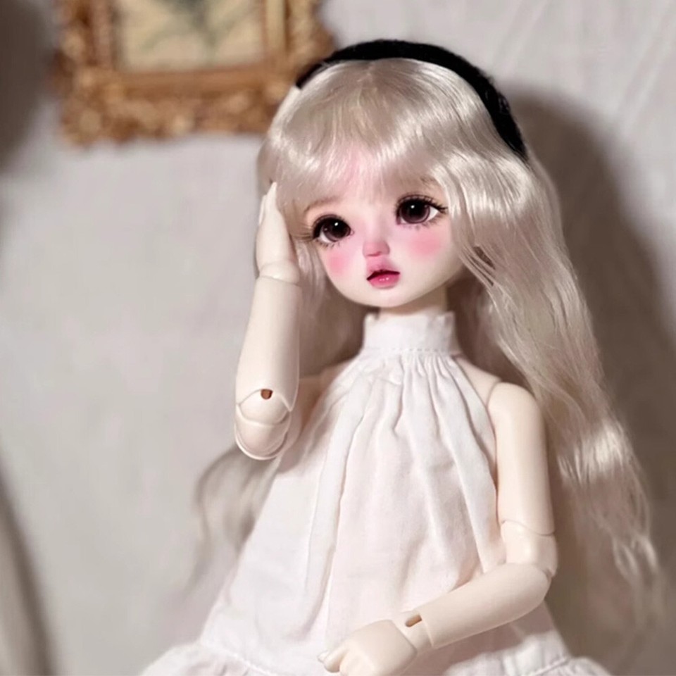 BJD Doll 1/6 Resin Ball Joints Sweet Girl w/Face Makeup Bare Doll Gift ...