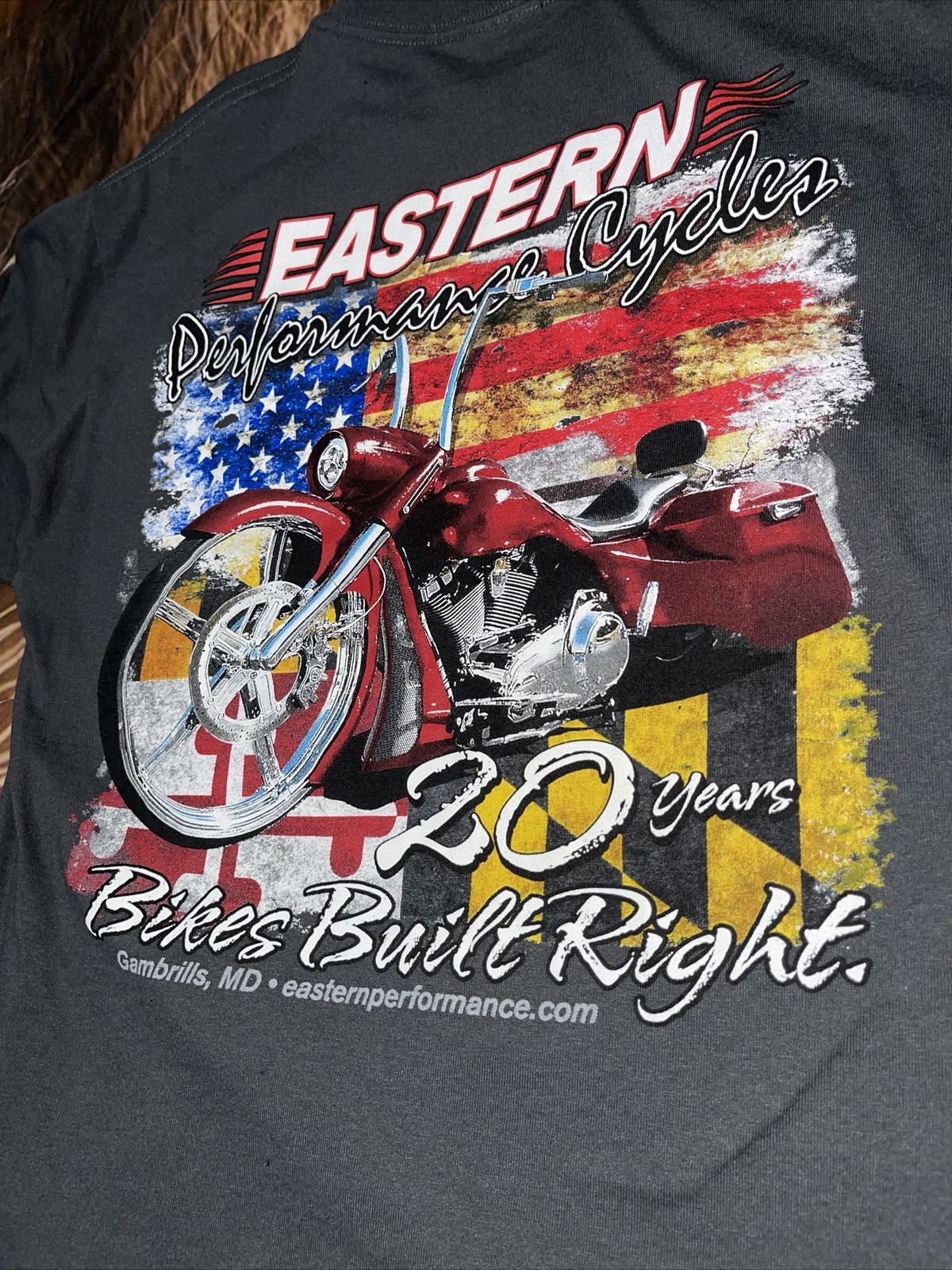 Eastern Performance Cycles Chopper Logo Orange 100% C… - Gem