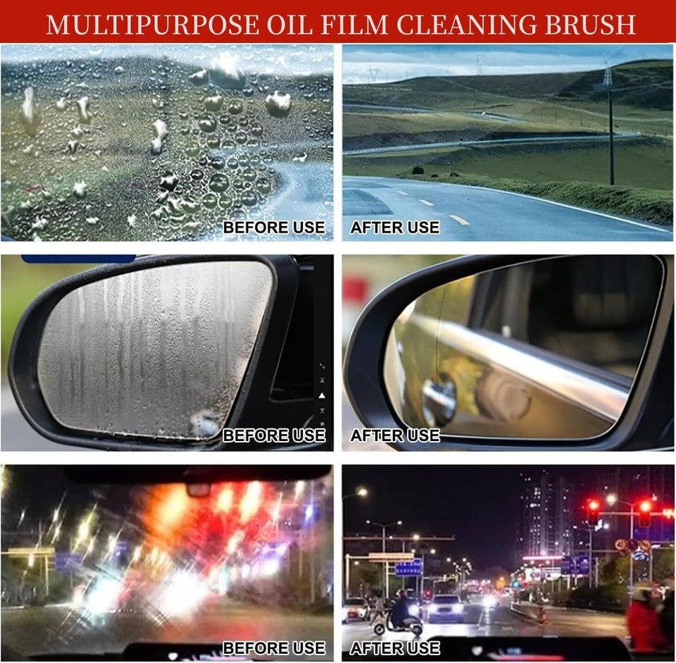 Vehicle Glass Oil Film Cleaner (5Pack) Windshield Cleaner All-in-one ...