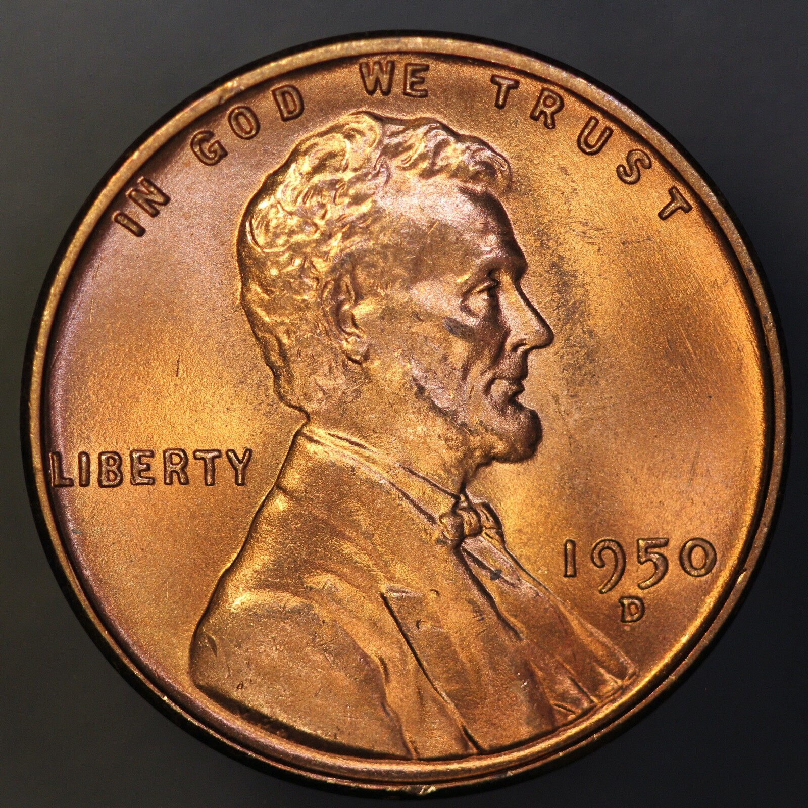 1950 D LINCOLN CENT BU FRESH FROM ORIGINAL ROLL-LOT 651 | eBay