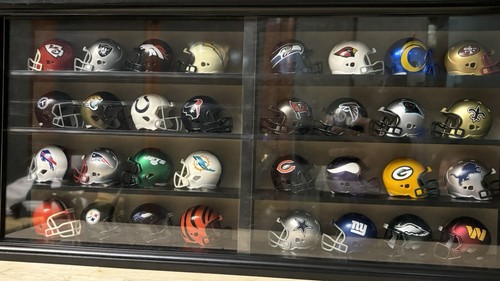 NFL POCKET PRO HELMET SET OF 32 In Display Case | eBay