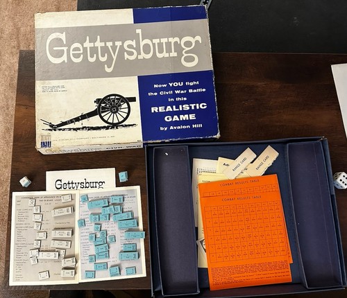 Vintage 1961 Avalon Hill Gettysburg Board Game Military Strategy | eBay