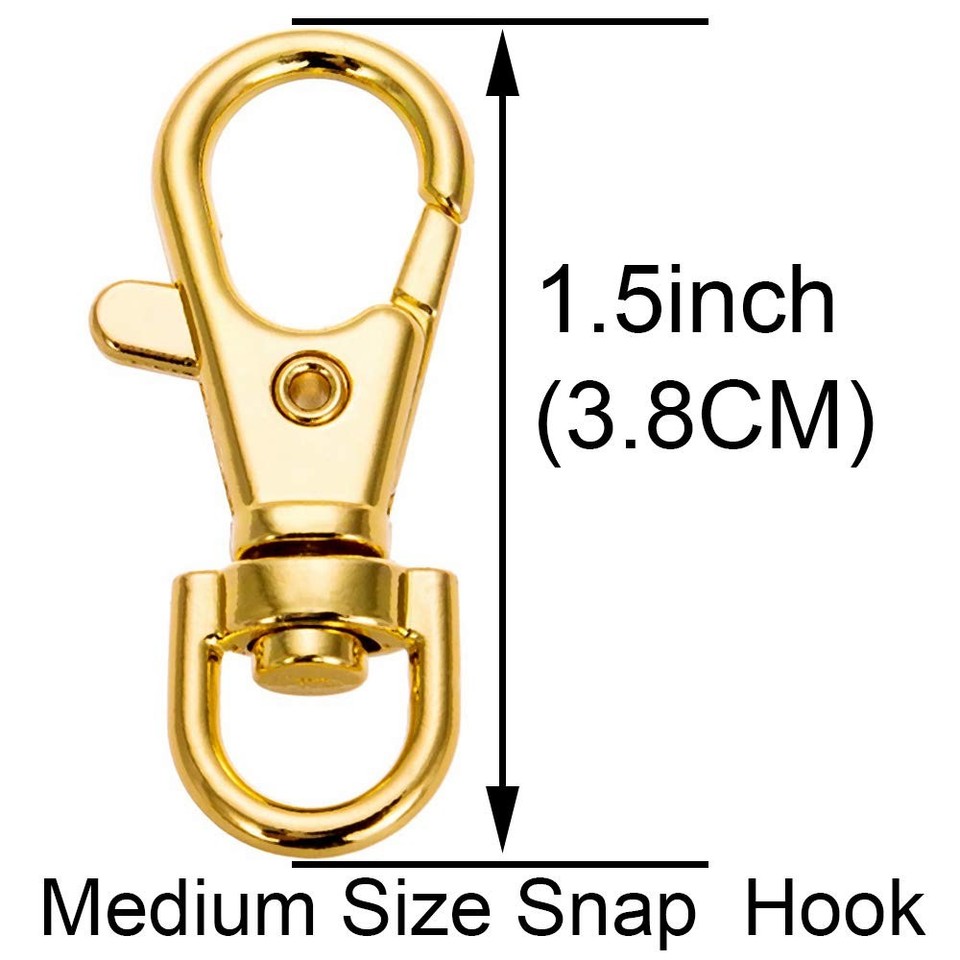 5 Set Key Chain Flat Key Rings Women Metal Swivel Clasps Snap-On ...