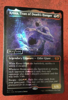 MTG KROXA, TITAN OF DEATH'S HUNGER SERIALIZED FOIL NUMBERED 164/500 ...