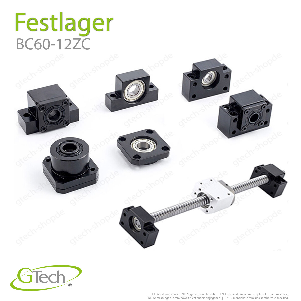 Loslager Festlager Lagerblock Lagereinheit | Kugelumlaufspindel CNC ...