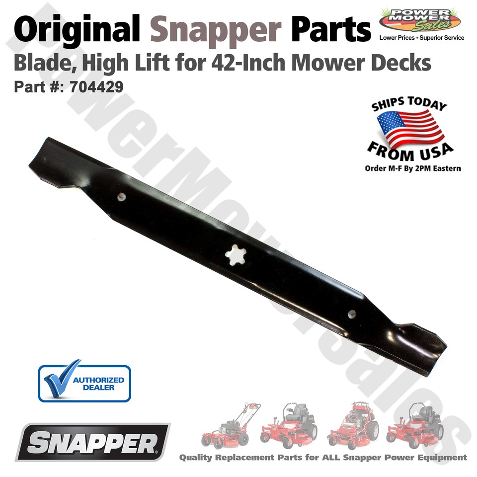 Genuine OEM Snapper Blade, Hi-Lift for 42-Inch Mower Decks / ST1842 ...