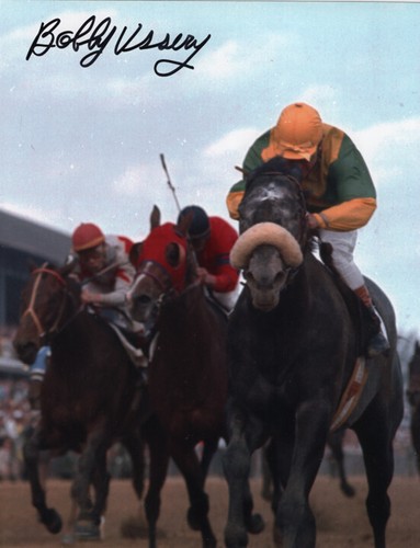 Dancer's Image 1968 Kentucky Derby DQ 8" x 10" photo Signed Bobby ...