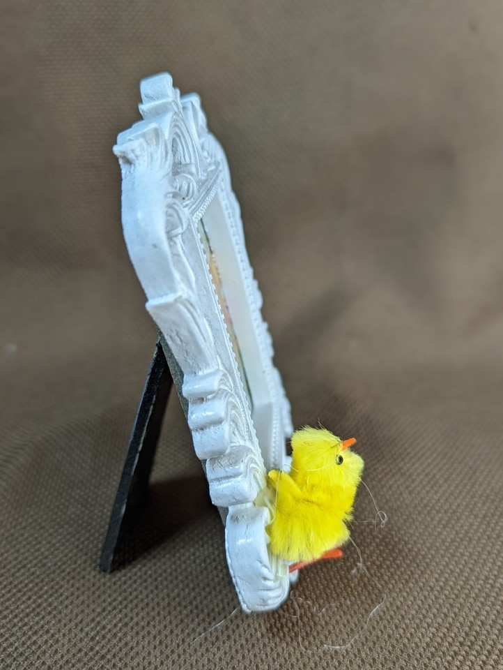 Handmade Framed Decor made with Chenille Chick & Vintage EASTER Card | eBay