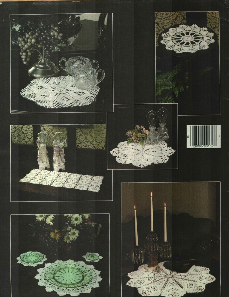 USED CROCHETED DOILIES & PLACEMATS 14 DESIGNS LEISURE ARTS CROCHET ...