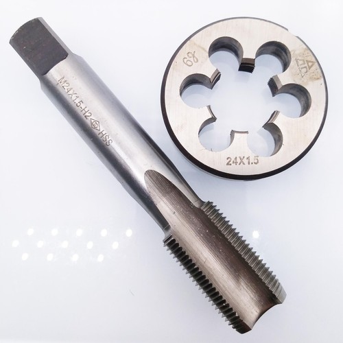 Tap & Die Set HSS M24 x 1.5mm Tap & M24 x 1.5mm Die Metric Thread Right ...