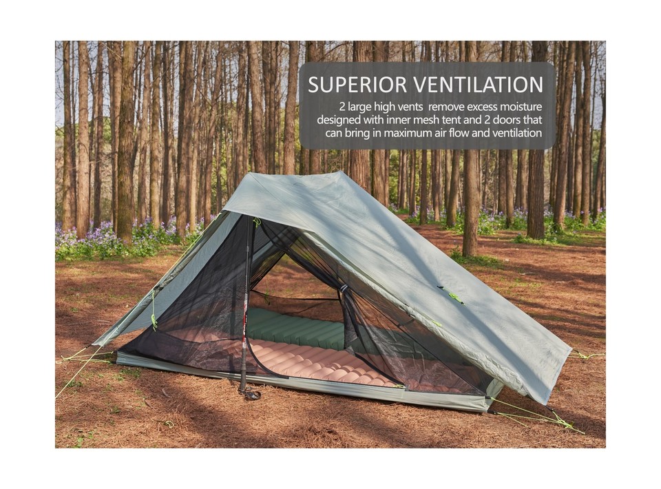 Altair Two Ultralight Backpacking Tent, 2 Person Trekking Pole ...