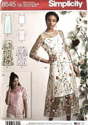 Simplicity Pattern 8545 Misses Slip Dress/Camisole/Top, 2 Lengths Sizes ...