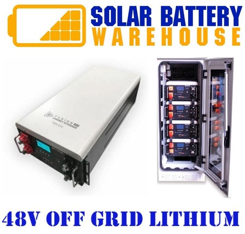 48V FUSION LITHIUM SOLAR OFF GRID BATTERY BANK FES-512 100ah Amp Hour ...