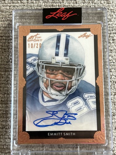 Emmitt Smith 2021 Leaf Art Of Sport Bronze Autograph 10/20 Cowboys HOF ...