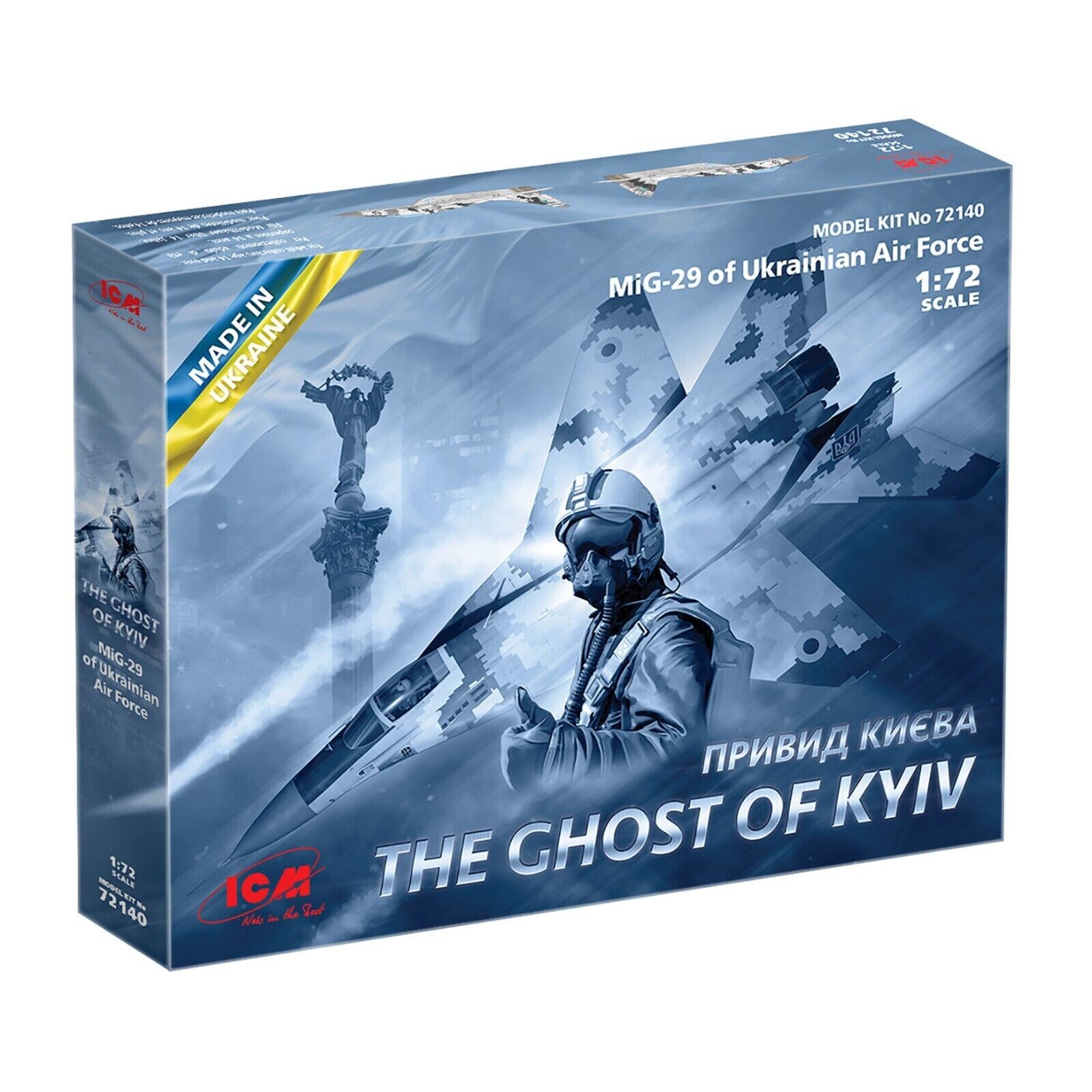 ICM 1:72 SCALE THE GHOST OF KYIV MIG-29 of Ukrainian Air Force #72140 ...