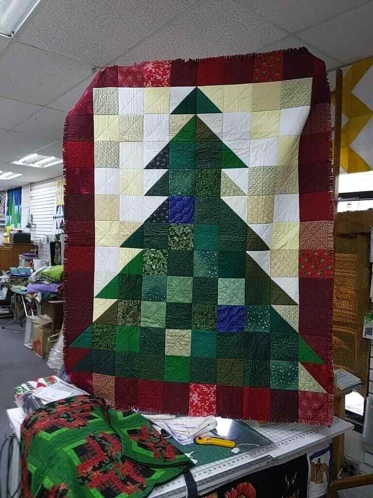 Christmas Tree Rag Quilt | eBay