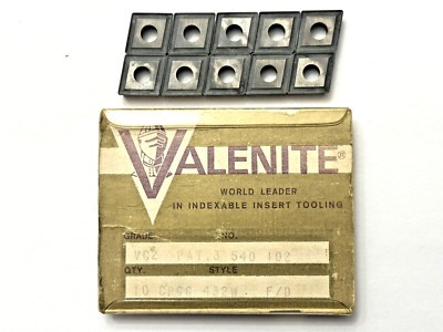 (10) Pcs VALENITE CPGG 432W - GRADE VC2 - carbide turning inserts - NOS ...