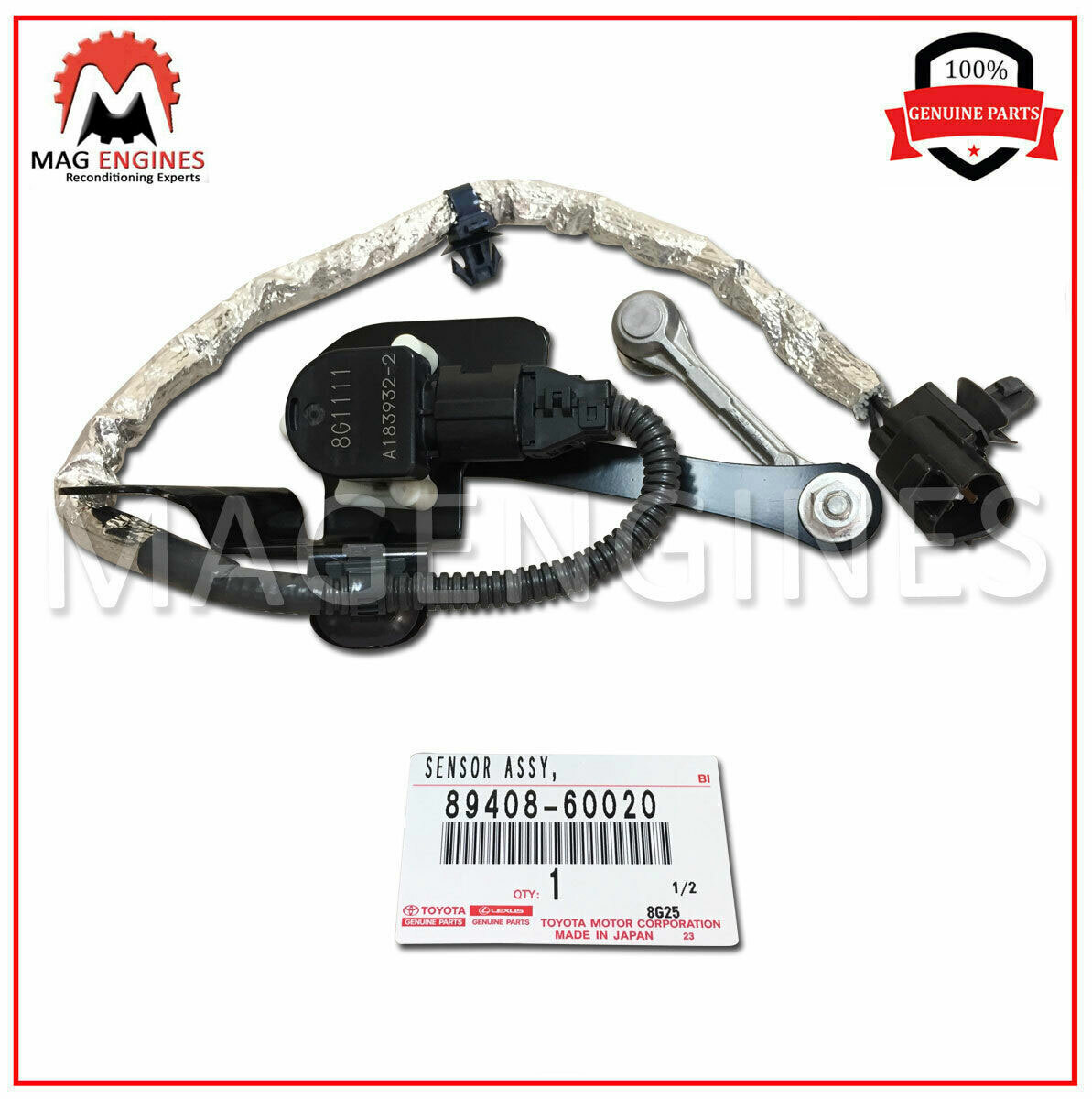 89408-60020 GENUINE OEM SENSOR SUB-ASSY, HEIGHT CONTROL, REAR LH ...