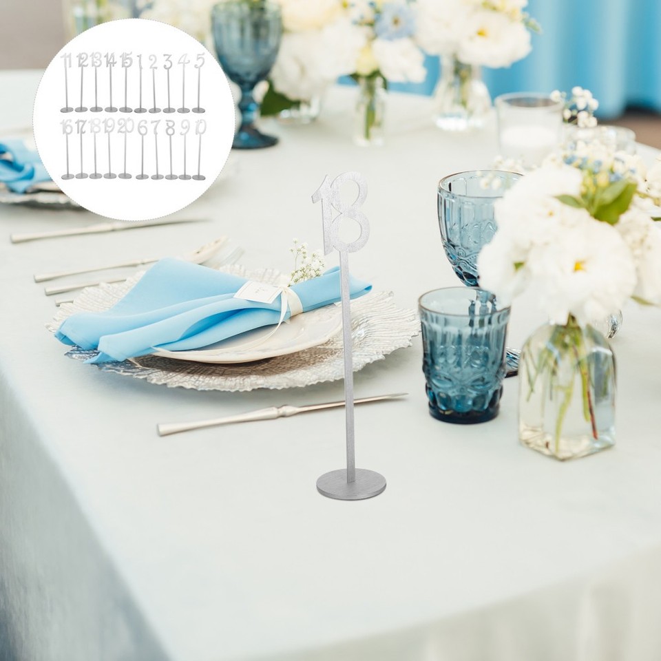 20 Pcs Wooden Table Number Centerpieces With Stand Base For Wedding ...