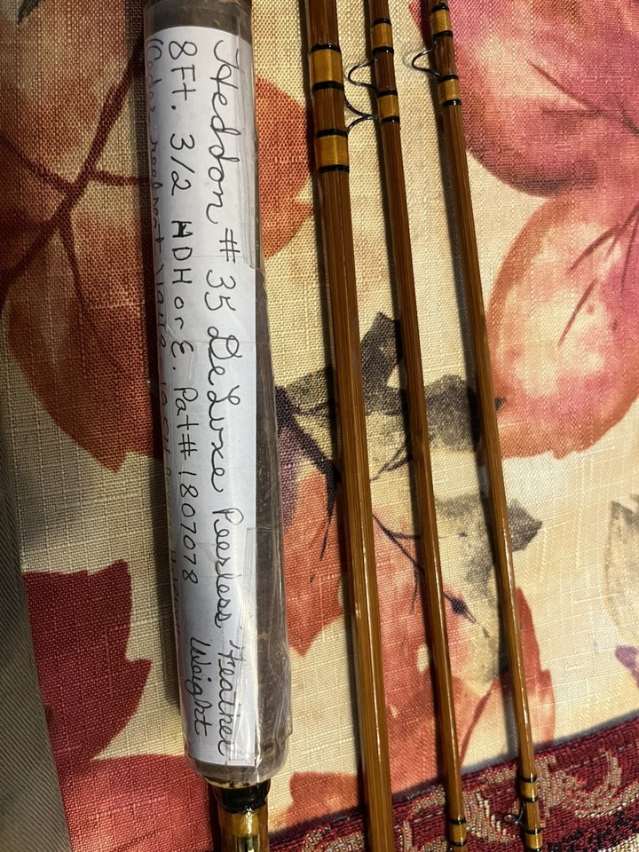 vintage heddon #35 Deluxe 8ft Restored bamboo fly rod W/bag And Tube | eBay