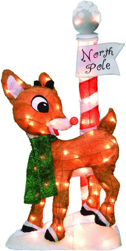 32-Inch Pre-Lit Rudolph the Red-Nosed Reindeer Christmas Yard ...