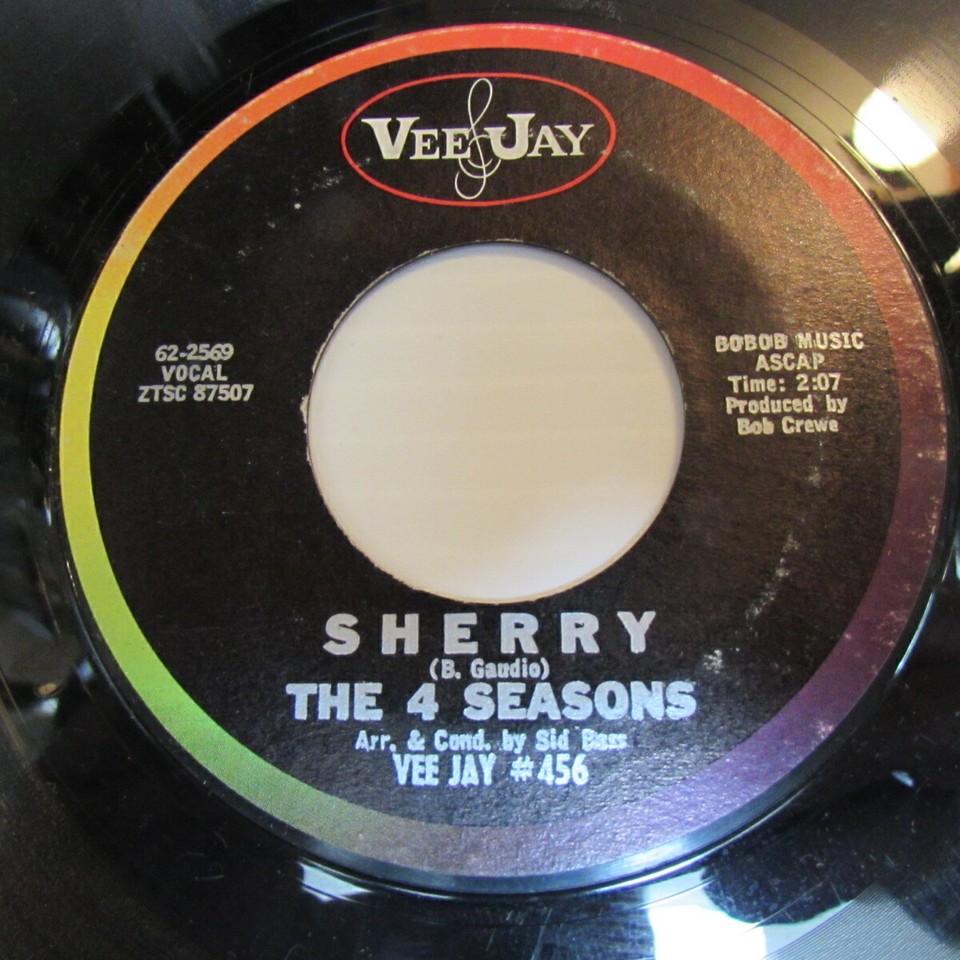 The 4 Seasons "Sherry" 45 rpm Record on Vee Jay #456 - 1962 | eBay