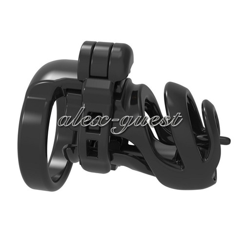 Resin Male Chastity Cage Device Men PA Piercing Black Locking Belt 4 ...