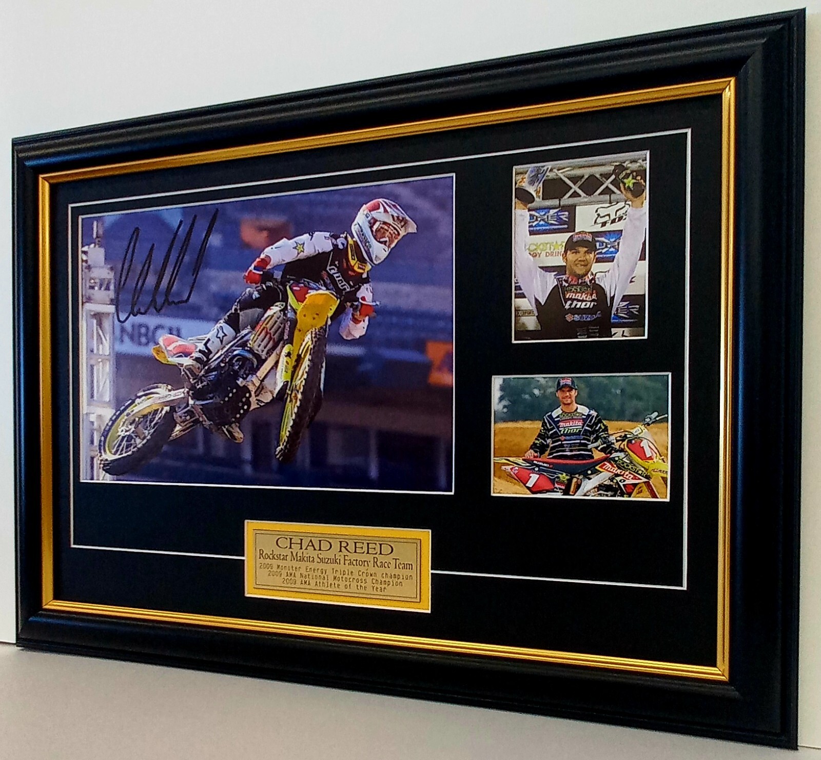 CHAD REED # 22 SIGNED FRAMED ROCKSTAR MAKITA SUZUKI FACTORY TEAM 22 ...