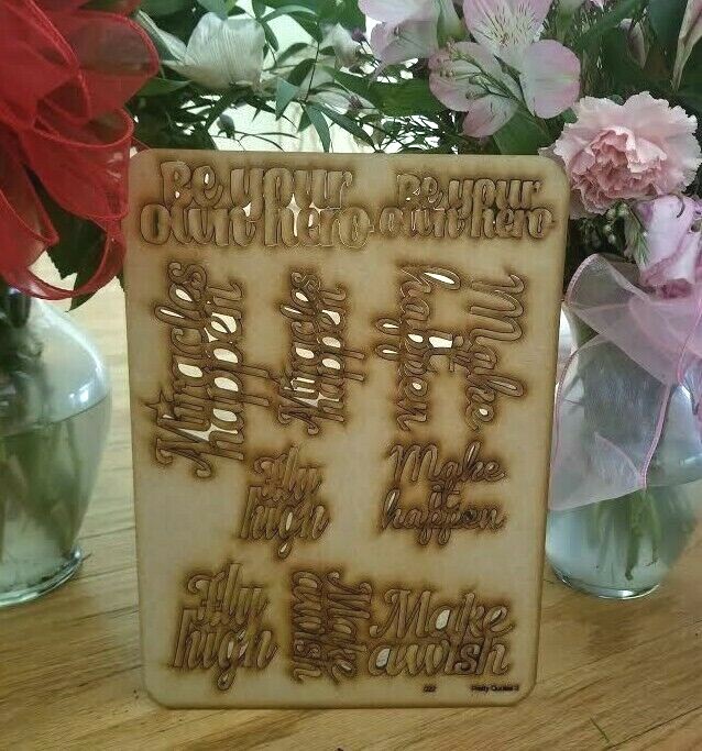 CraftbuddyUS MDF A4 Grab Sheets - Pretty Quotes 3, Wood Crafts, DIY | eBay