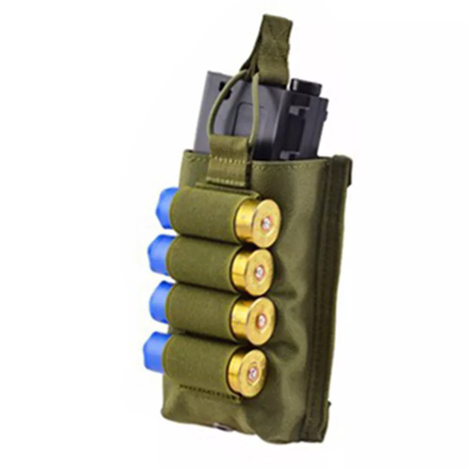 Tactical 4 Rounds 12 Gauge Ammo Shell Holder with Rifle Shotgun ...