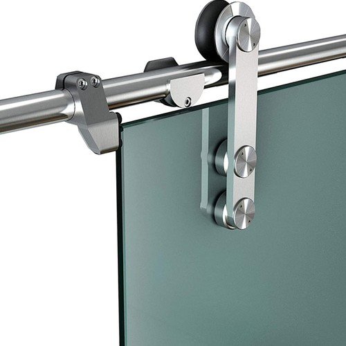 Modern European Stainless Steel Glass Sliding Barn Door Hardware Track ...