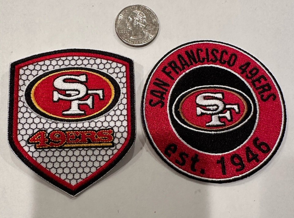 (2)- San Francisco 49ers vintage embroidered iron on Patches 3”x 2.5 ...