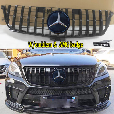 GT R Grill W/emblem For 2012-2015 Mercedes Benz W166 ML-CLASS Grille ...