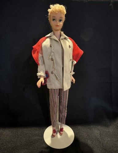 VINTAGE 1960 #4 BLONDE PONYTAIL BARBIE DOLL OPEN ROAD OUTFIT NEVER ...