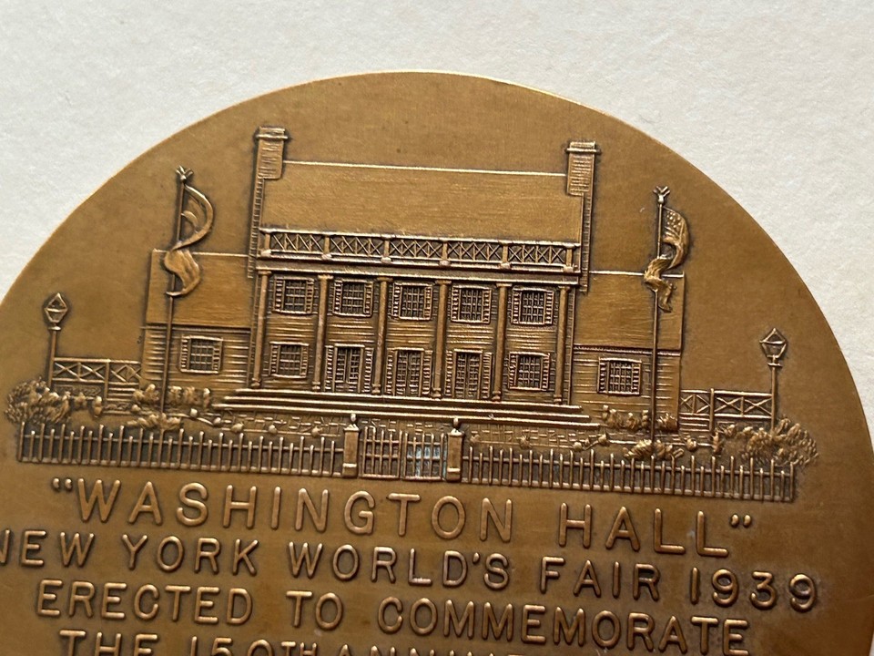 Vintage Messmore Kendall George Washington Medallion NY World’s Fair ...