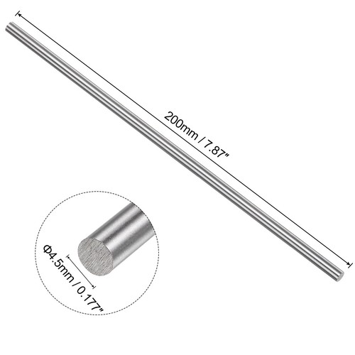 Round Metal Rods 4.5mm x 200mm High Speed Steel (HSS) Lathe Bar Stock 2 ...