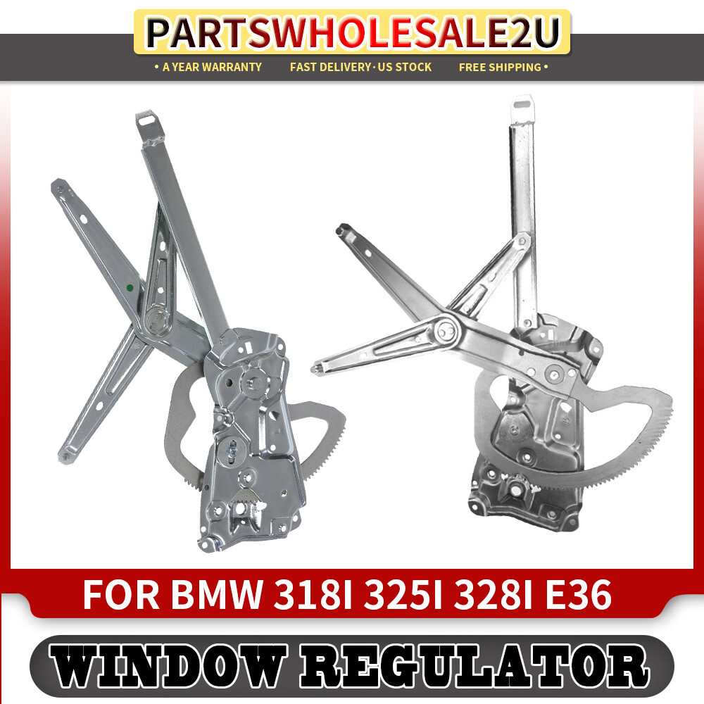 2x Window Regulators w/o Motor for BMW 318i 325i 328i E36 92-99 Front ...