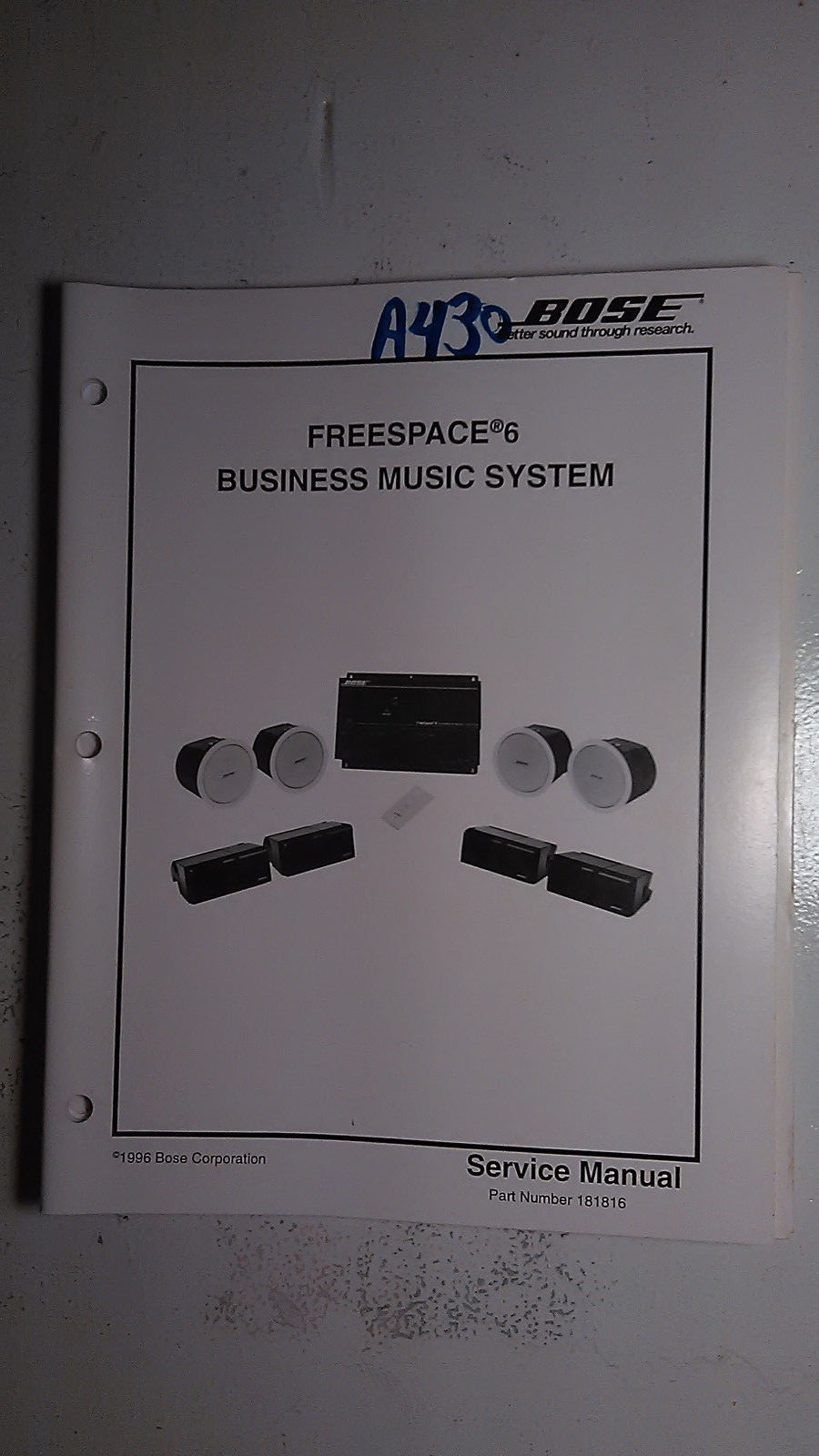Bose freespace 6 business music system service manual original repair ...