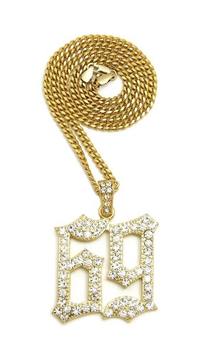 Iced Rapper TEKASHI 69 Pendant & 20" Box, Cuban, Rope Chain Hip Hop ...