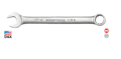 Armstrong 30-316 - 1/2" 12 Pt. Std Pattern Combination Wrench Satin ...