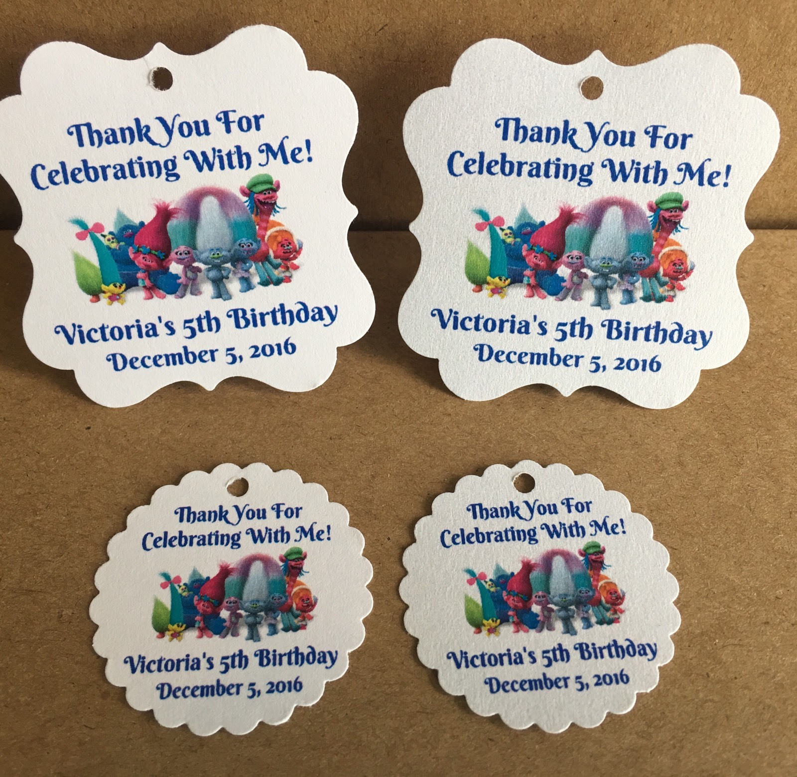 Trolls Movie Birthday Party, Trolls Favor Tags, Trolls Personalized ...