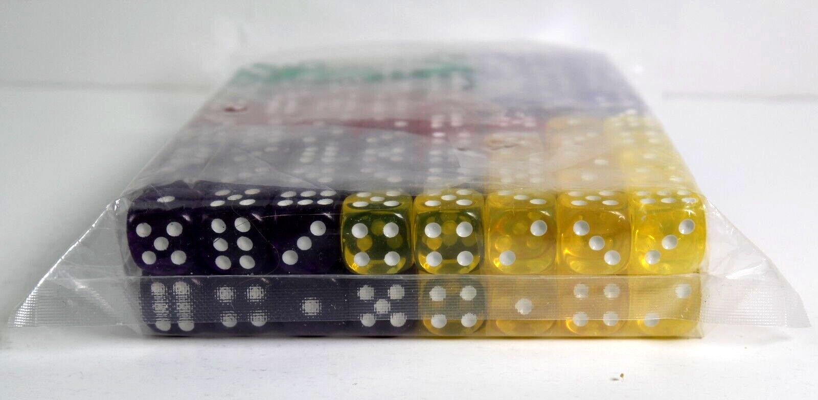 Set of 150 Six Sided D6 16mm Multicolor Standard Rounded Translucent ...